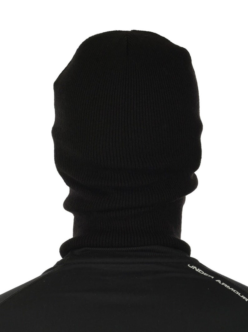 Solid Knit Balaclava, Black Ski Mask, Riding Ski Mask Caps, Unisex ...