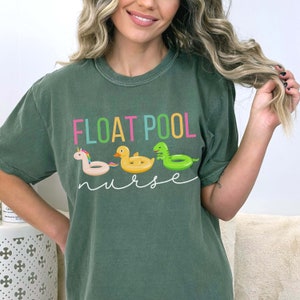 Retro Nurse Shirt, Float Pool Nurse Tee, Funny Registered Nurse Shirt ...