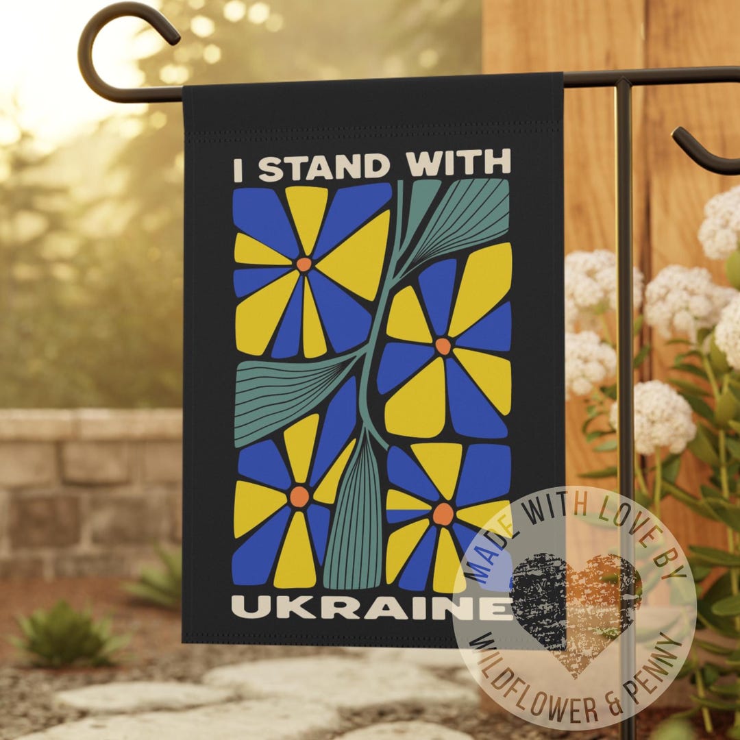 Ukraine Garden Flag, Support for Ukraine, Anti Trump Putin,liberal ...