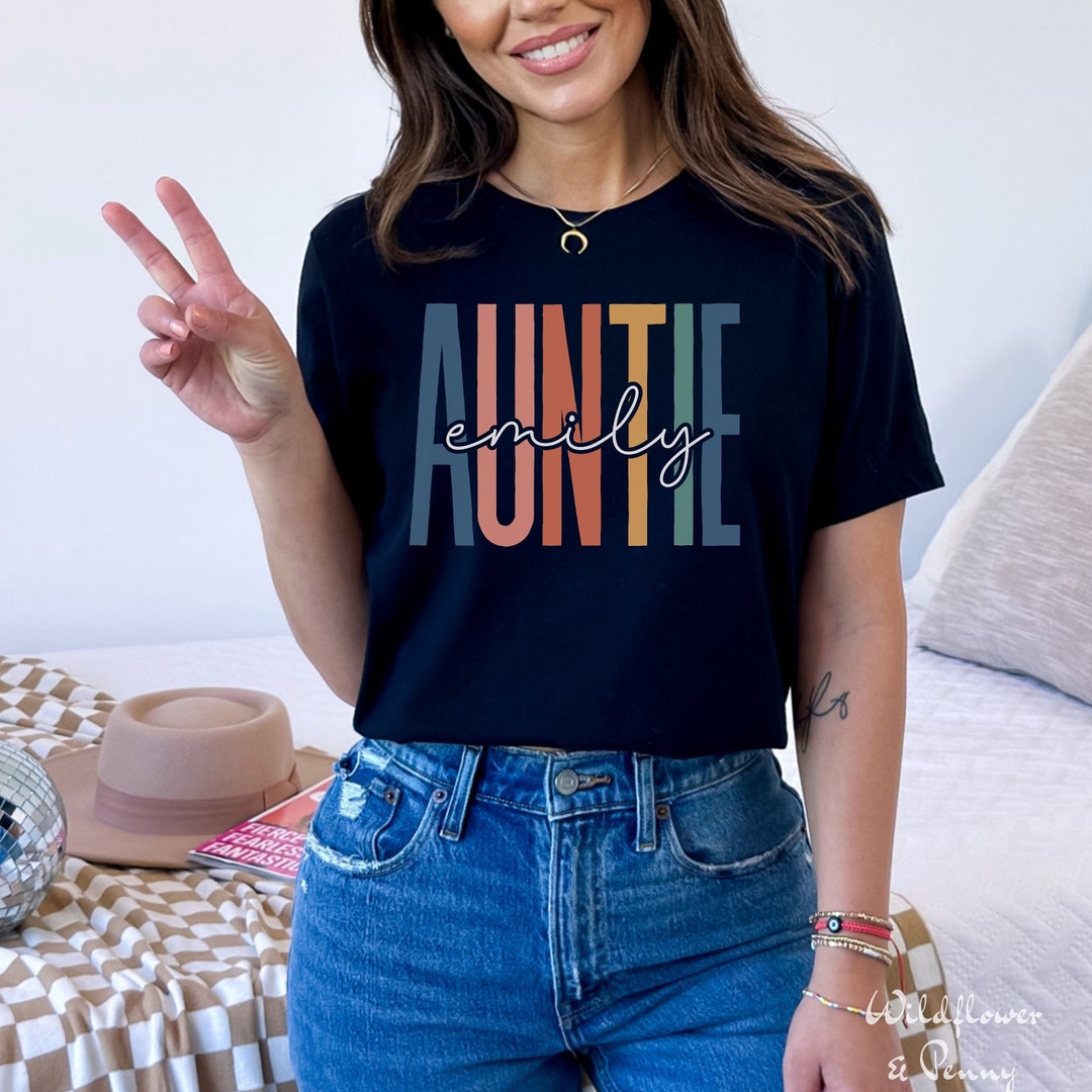 Personalized Aunt Shirt,aunt T-shirt, Custom Aunt T Shirt,aunts Name ...
