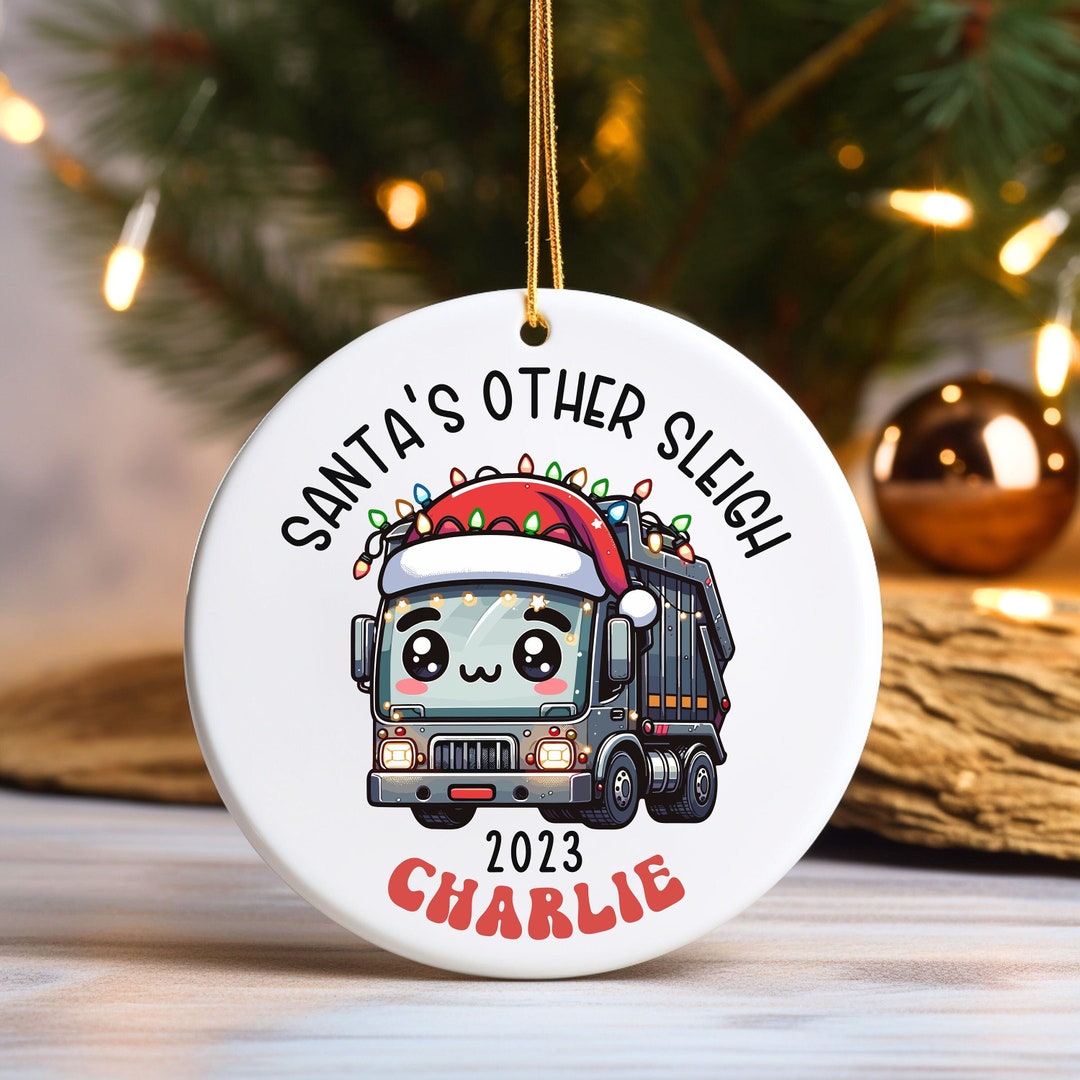 Garbage Truck Ornament,personalized Garbage Truck Christmas Ornament ...
