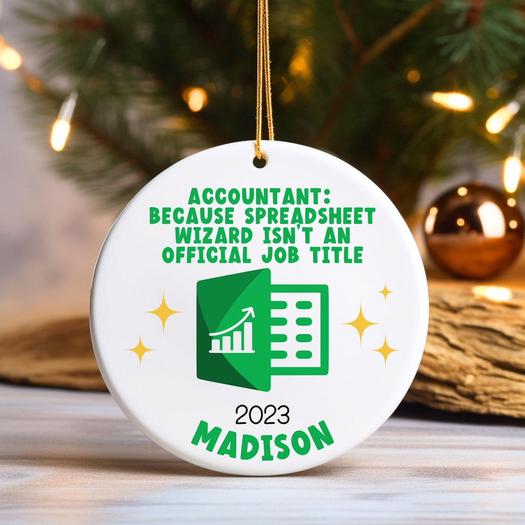 Personalized Accountant Ornament, Accountant Name Christmas Gift ... Personalized Accountant Ornament, Accountant Name Christmas Gift ...