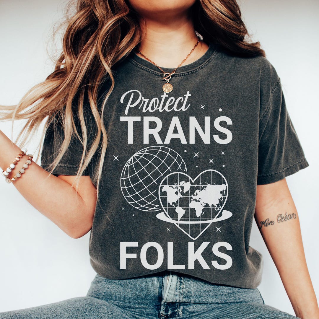 Comfort Colors Trans Rights Shirt, Protect Trans Folks Youth Kids ...