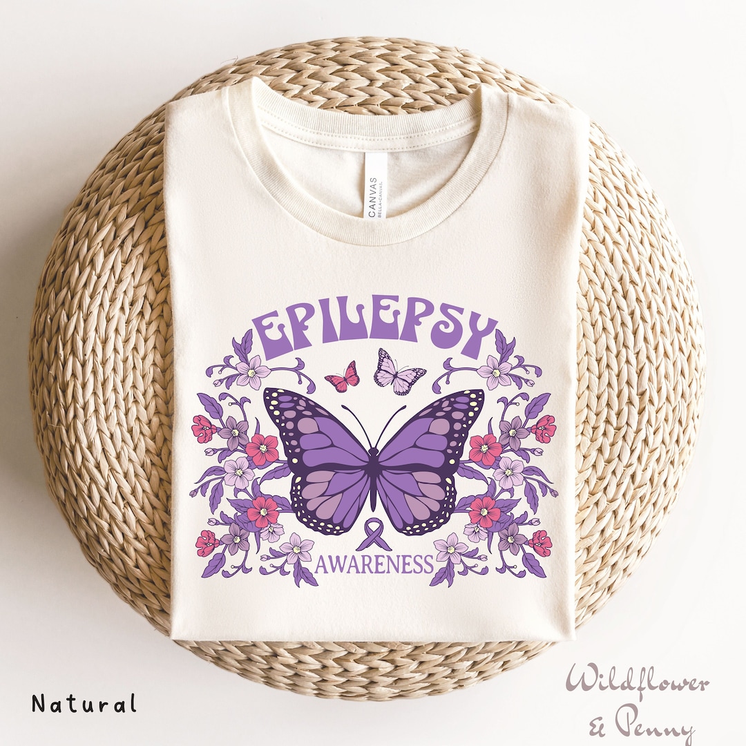 Epilepsy Awareness Shirts,purple Ribbon Epilepsy Shirts,epilepsy ...