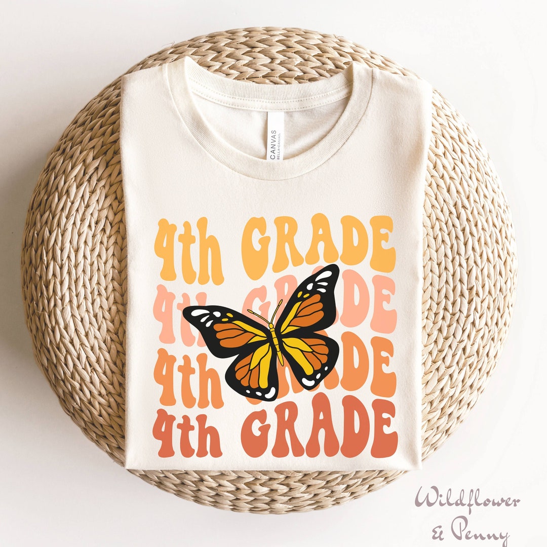 Retro Fourth Grade Teacher Shirt, 4th Grade Teacher Tee, First Day of ...