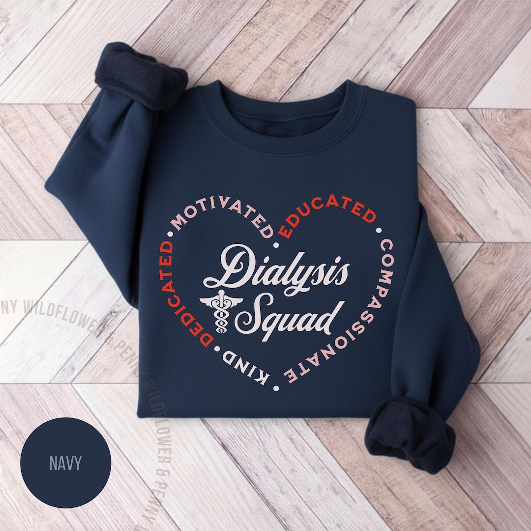 Dialysis Nurse Crewneck Sweatshirt, Dialysis Tech Heart Shirt ...