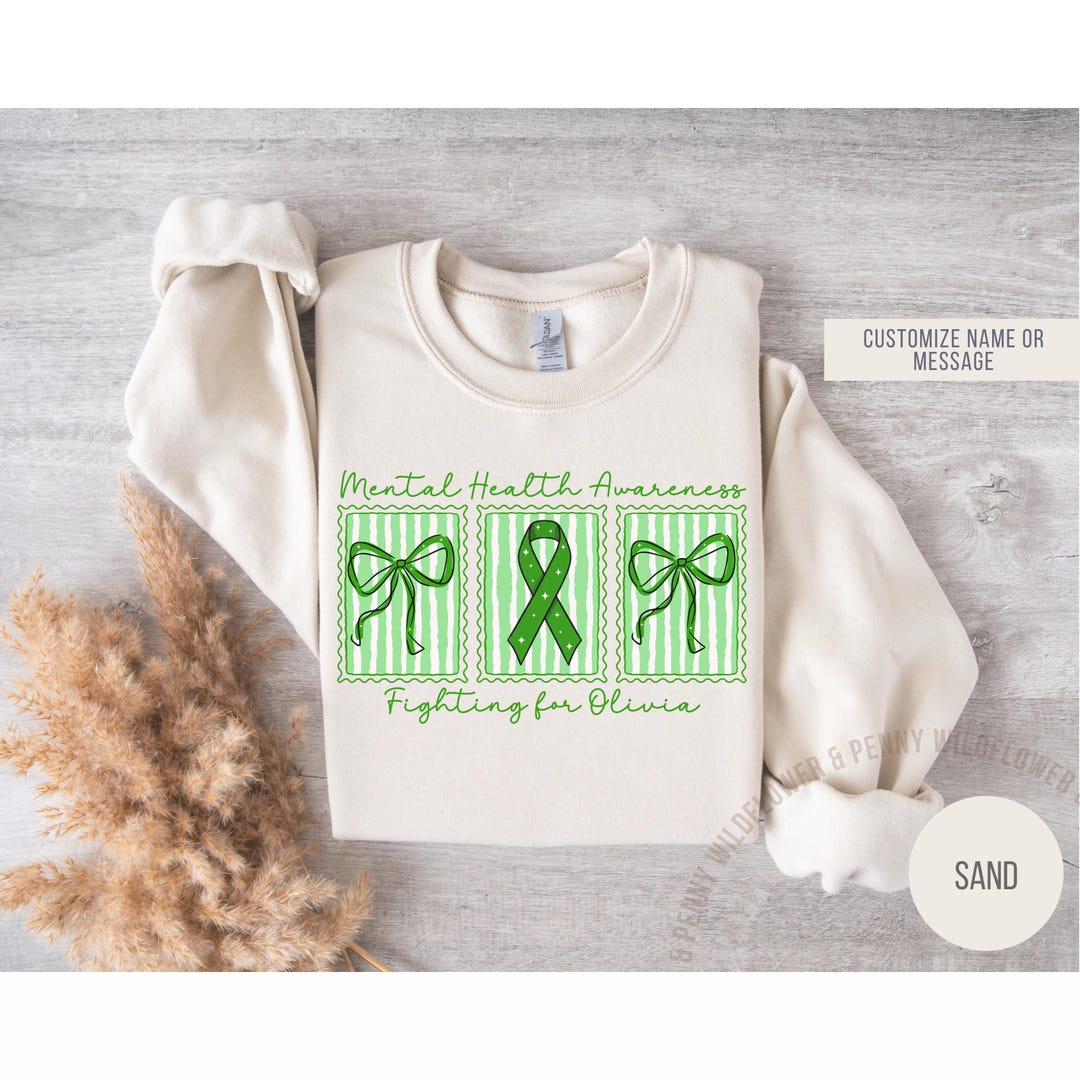 Personalized Mental Health Awareness Sweatshirt or T-shirt, Depression ...