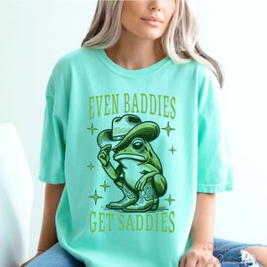 Even Baddies Get Saddies Funny Frog Meme Shirt Weirdcore Tee Ironic ...