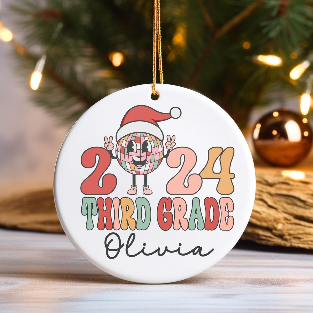 3rd Grade 2024 Ornament,christmas Gift for 3rd Grader,third Grade ...