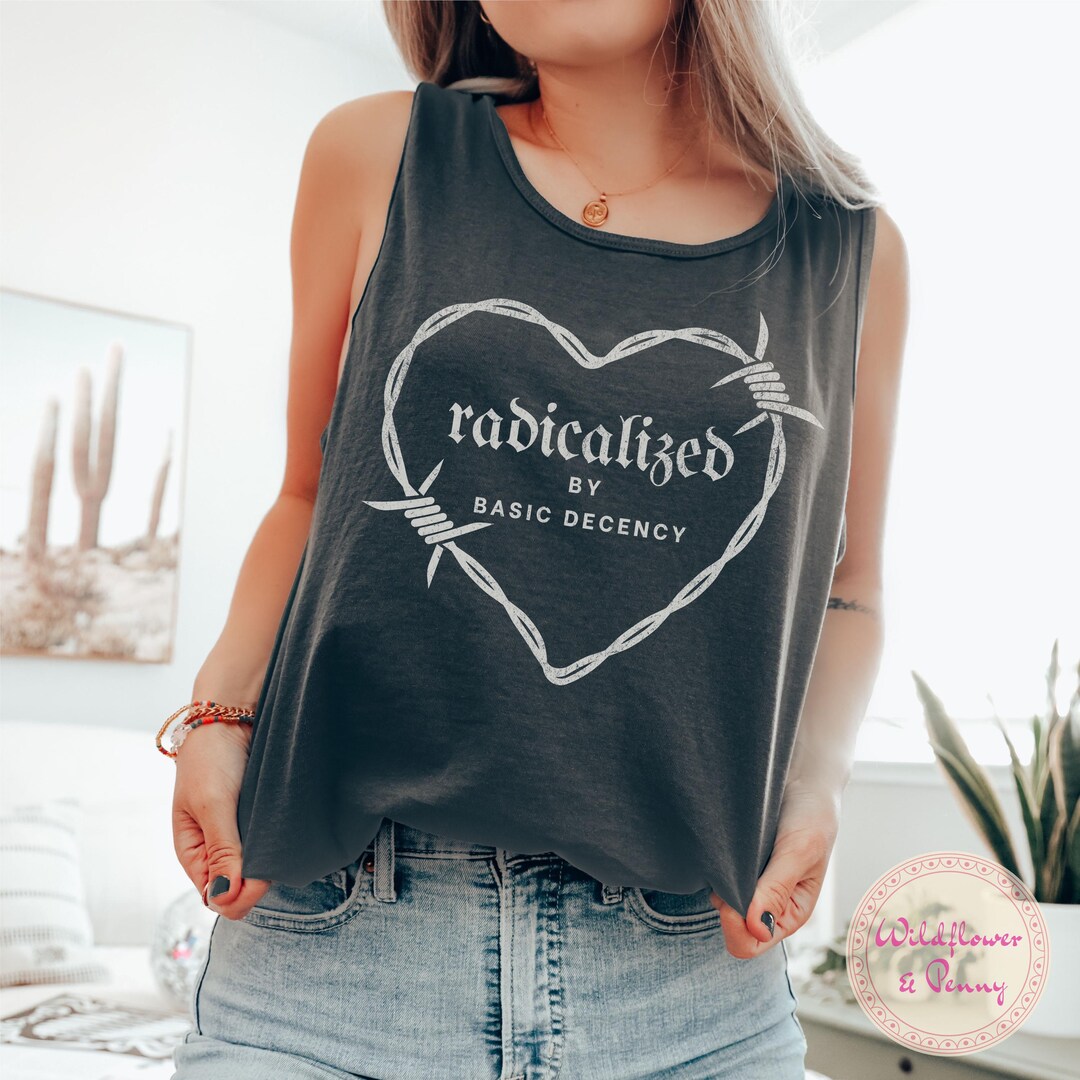 Political Statement UNISEX Comfort Colors Tank Top,basic Decency Tank ...