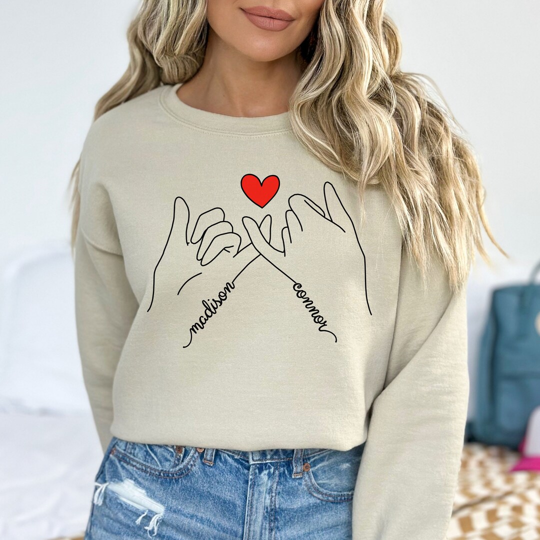 Pinky Promise Sweatshirt Valentines Day Fiance Birthday Gift for Him ...