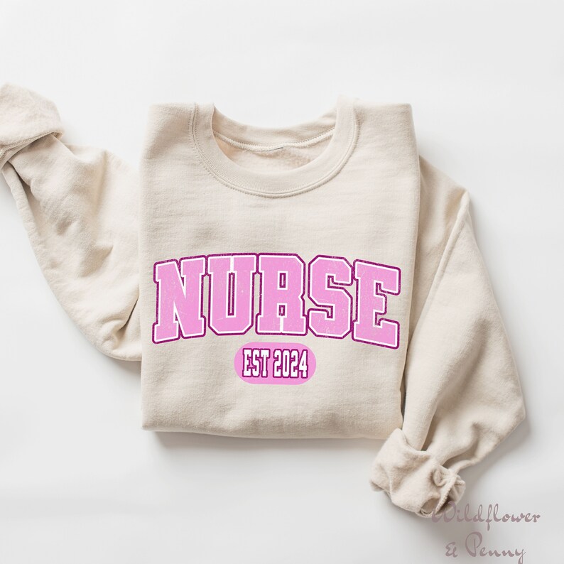 Nurse Est 2025 Sweatshirt, Future Nurse Graduation Gift - Etsy
