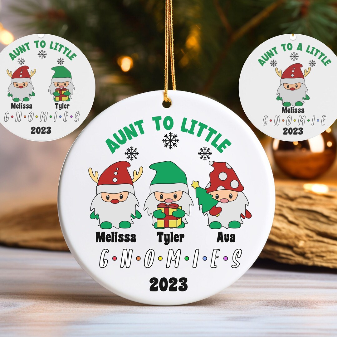 Personalized Aunt Ornament With Niece and Nephew Names,custom Auntie ...