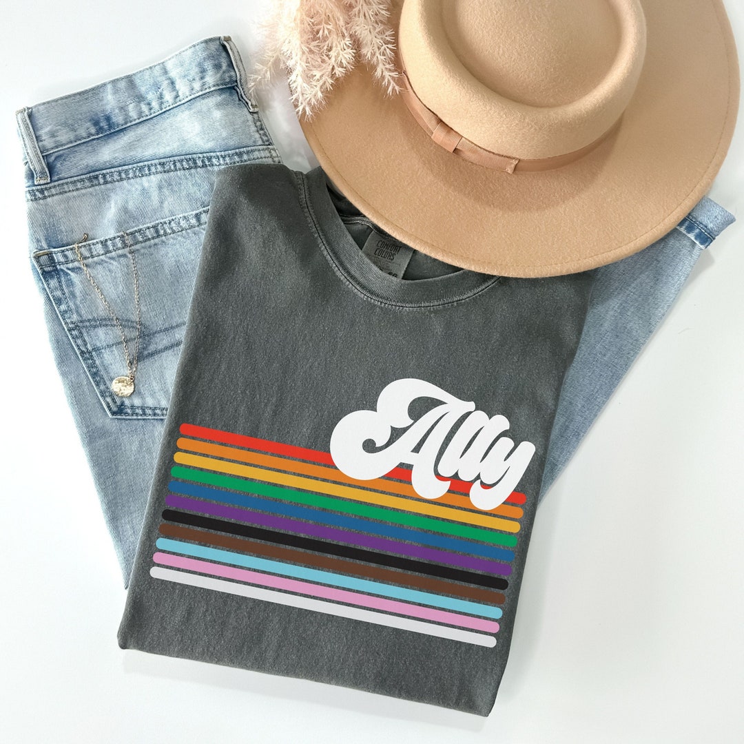 Progress Pride Flag Shirt,subtle Pride Shirt,pride Outfit,lgbtq Tshirt ...