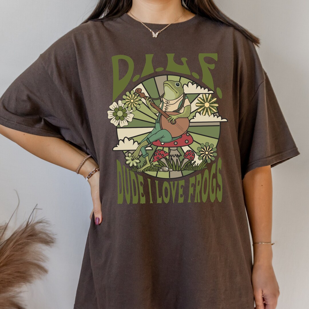 Frog Shirt,love Tee, Frogs Shirt,froggy Clothing,fairycore Kawaii Tee ...