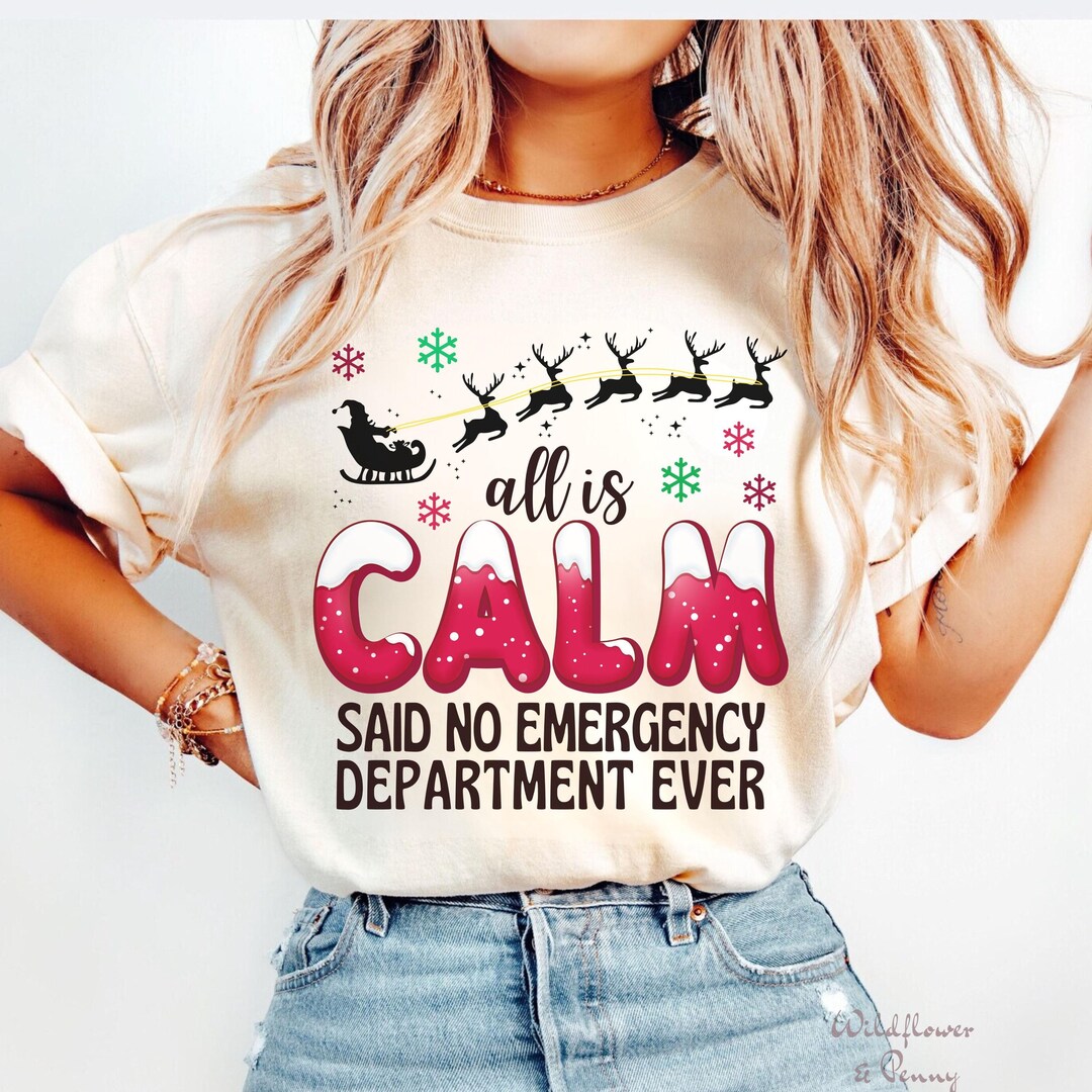Funny Emergency Department Christmas Gift Shirt, Emergency Room ...