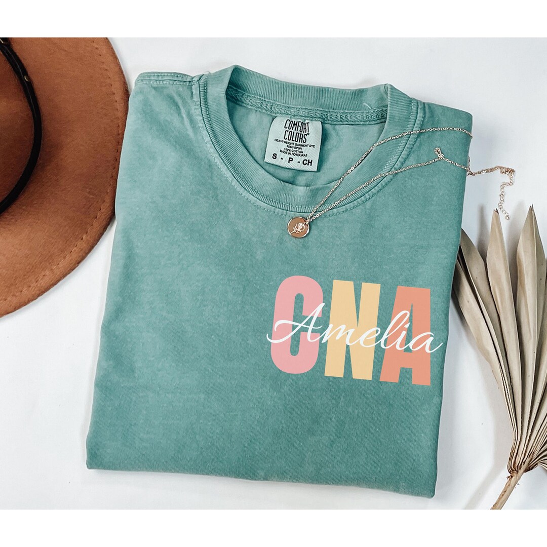 Comfort Colors Custom Cna Shirts,personalized Cna Tee,gift for ...