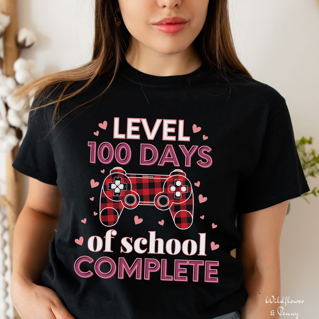 100 Days of School Shirt, 100th Day of School, 100 Days of Hearts Shirt ...