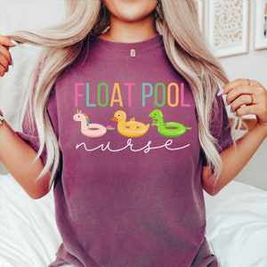 Retro Nurse Shirt, Float Pool Nurse Tee, Funny Registered Nurse Shirt ...