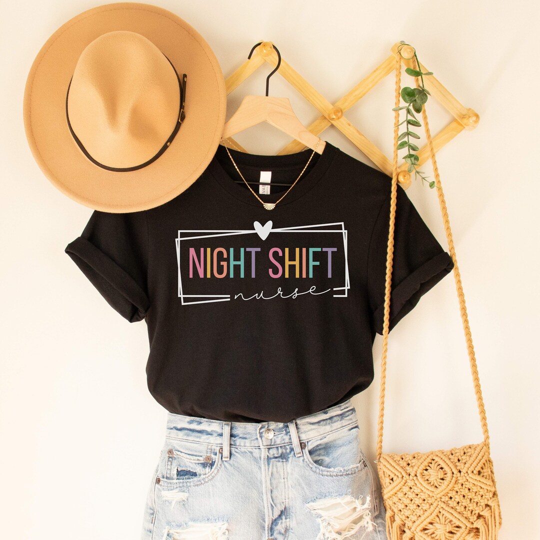 Night Shift Nurse Crew Shirt, Cute Emergency Room Nurse Tees, Night ...