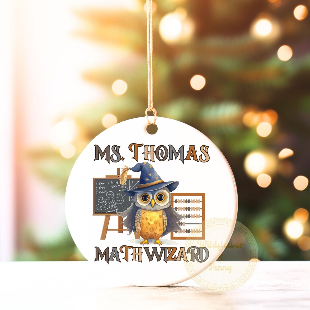 Personalized Math Teacher Ornament,customize Math Lover Ornament,math ...