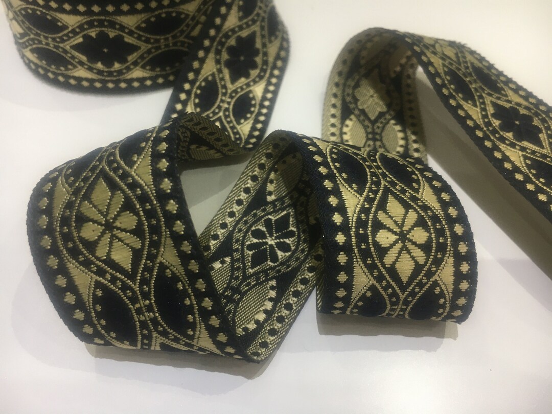 Elegant Border Gold 33 Mm Border Medieval Border Dirndl Border - Etsy