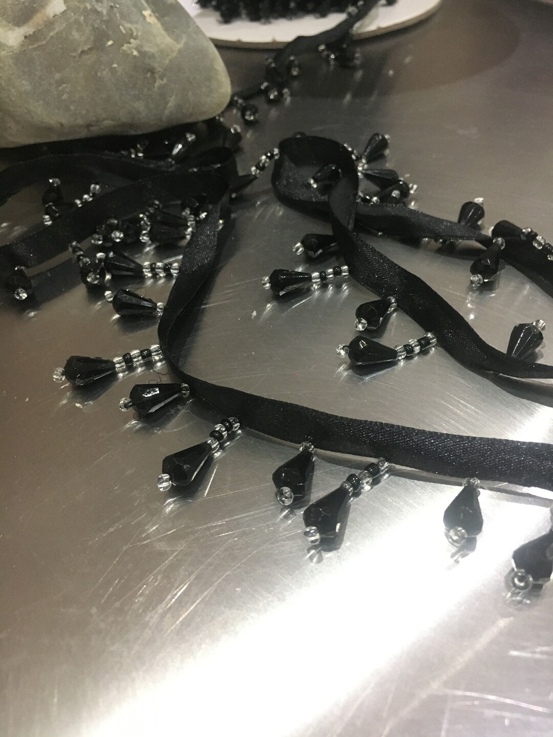 Pearl Ribbon Black Made in Germany Border Decoration Dirndl - Etsy