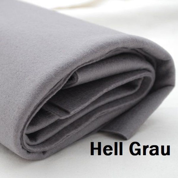 Light Grey Wool Felt - Etsy