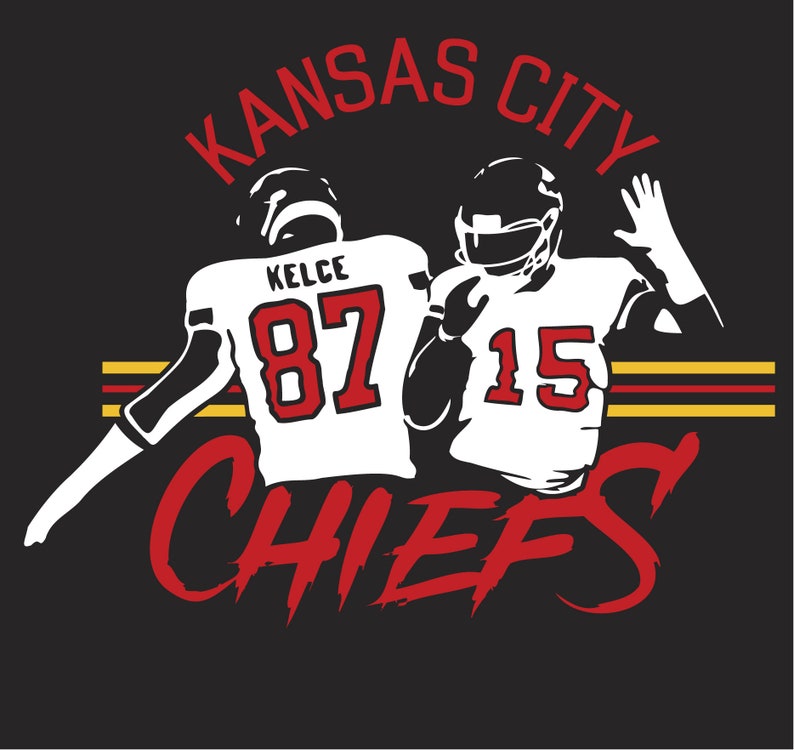 Chiefs Football KC Mahomes/kelce Vector Art Png Eps Pdf Svg - Etsy