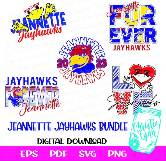 JEANNETTE JAYHAWKS BUNDLE Vector Png Pdf Eps Svg - Etsy