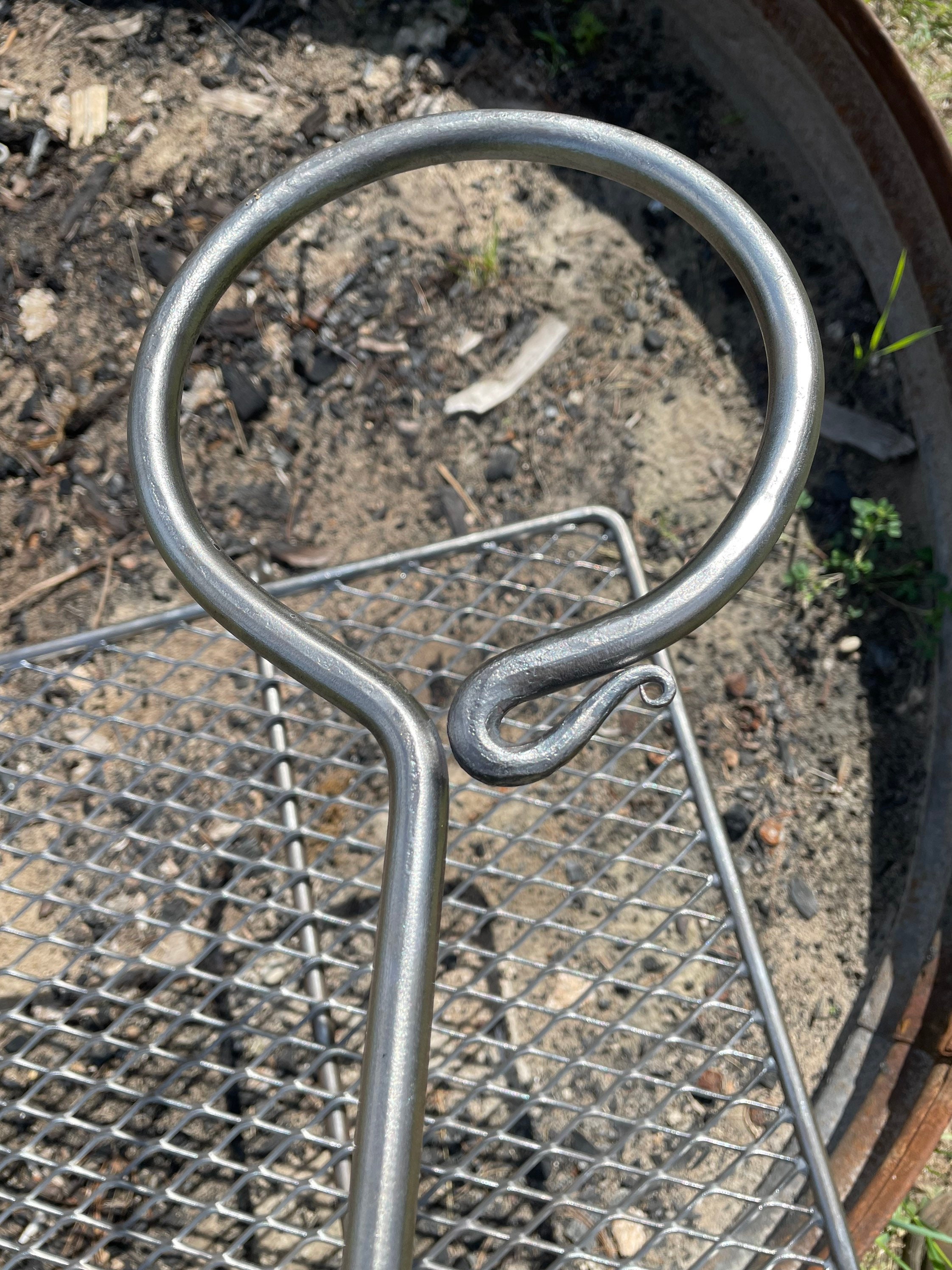 Heavy Duty, Hand Forged, Fire Pit Stake Grill. SHIPS FROM USA - Etsy