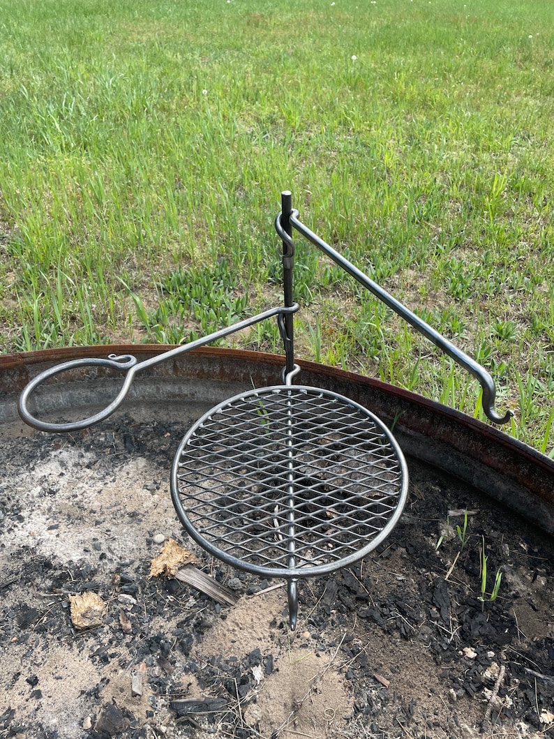 Campfire Stake Grill, Hand Forged. Dutch Oven Not Included SHIPS FROM ...