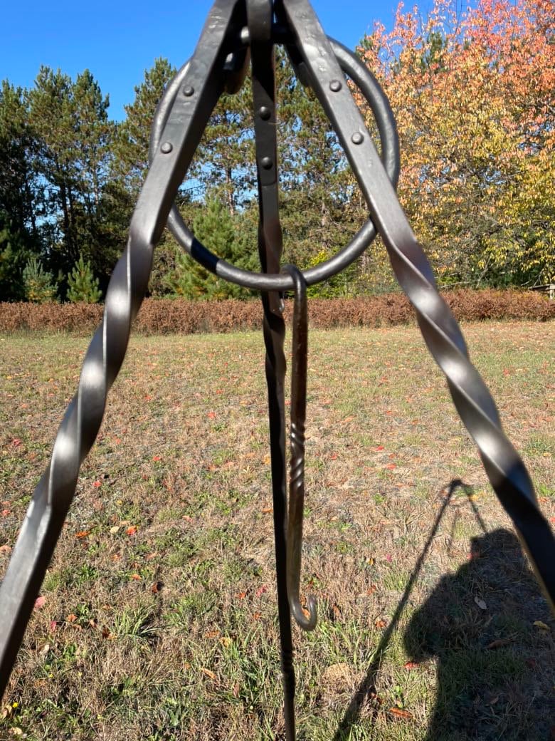 Heavy Duty Campfire Tripod, Hand Forged. SHIPS FROM USA - Etsy