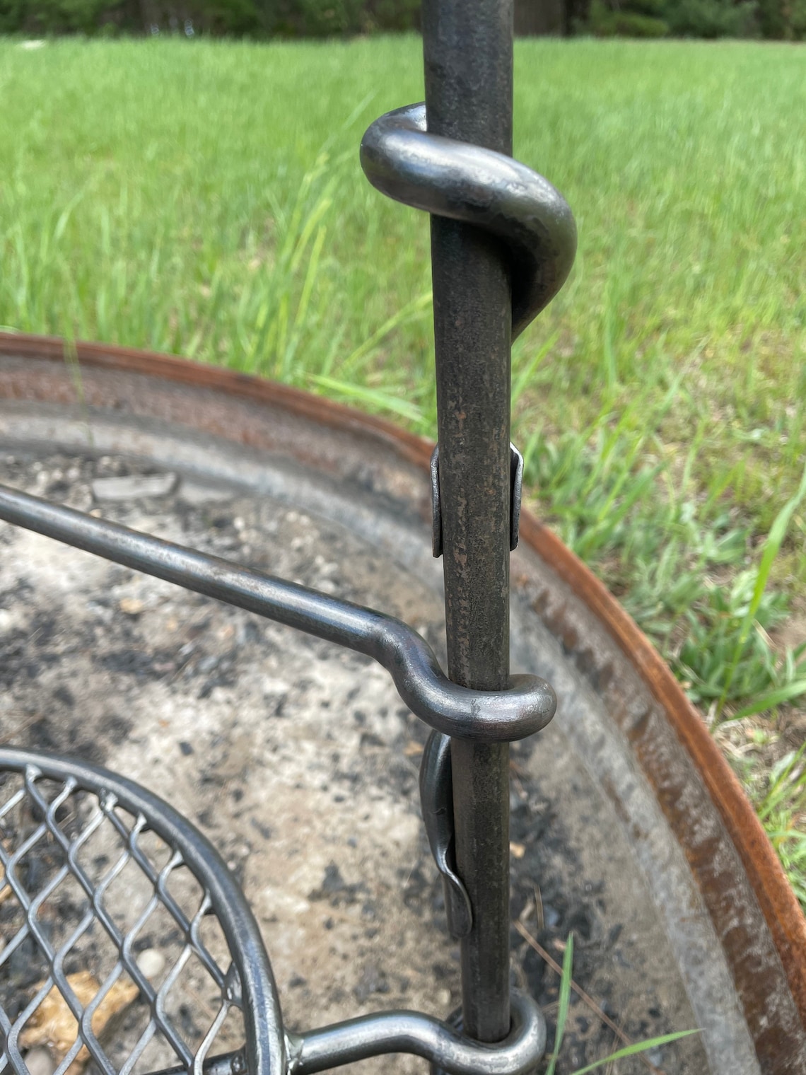Campfire Stake Grill Hand Forged. Dutch Oven Not Included - Etsy