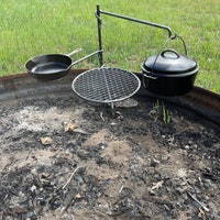 Wilderness Fire Pit With Grill and Pot Hangers - Etsy