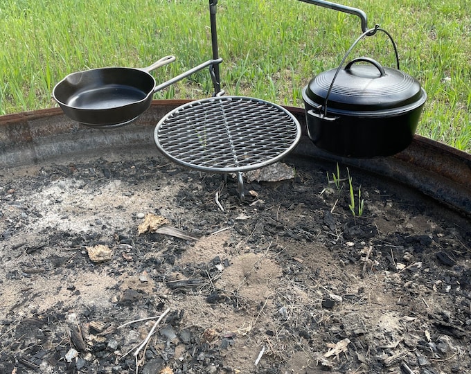 Campfire Stake Grill, Hand Forged. Dutch Oven Not Included - Etsy