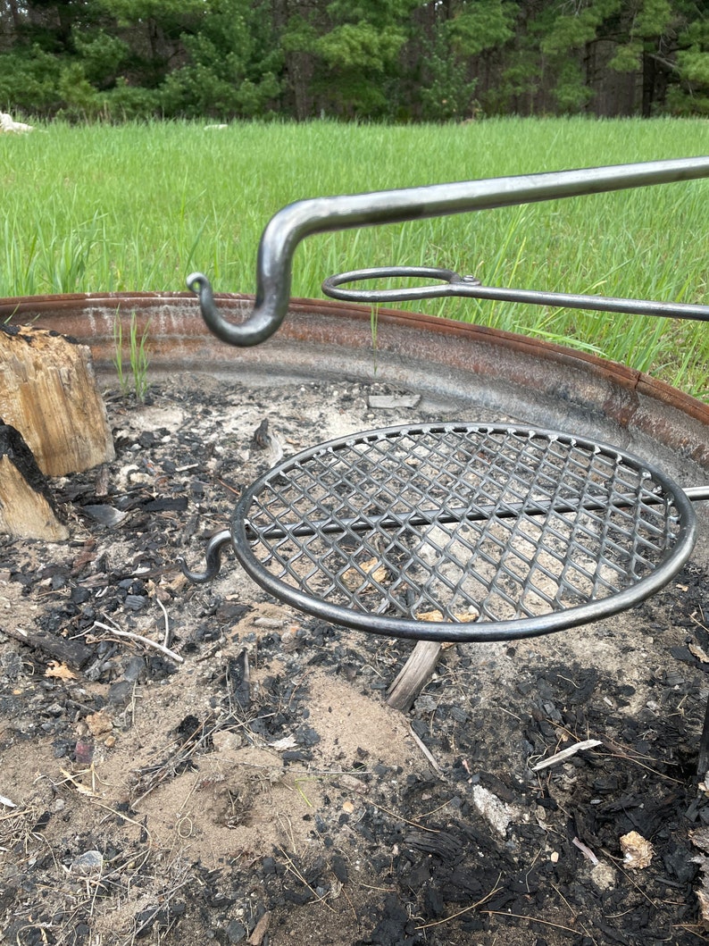 Campfire Stake Grill Hand Forged. Dutch Oven Not Included - Etsy