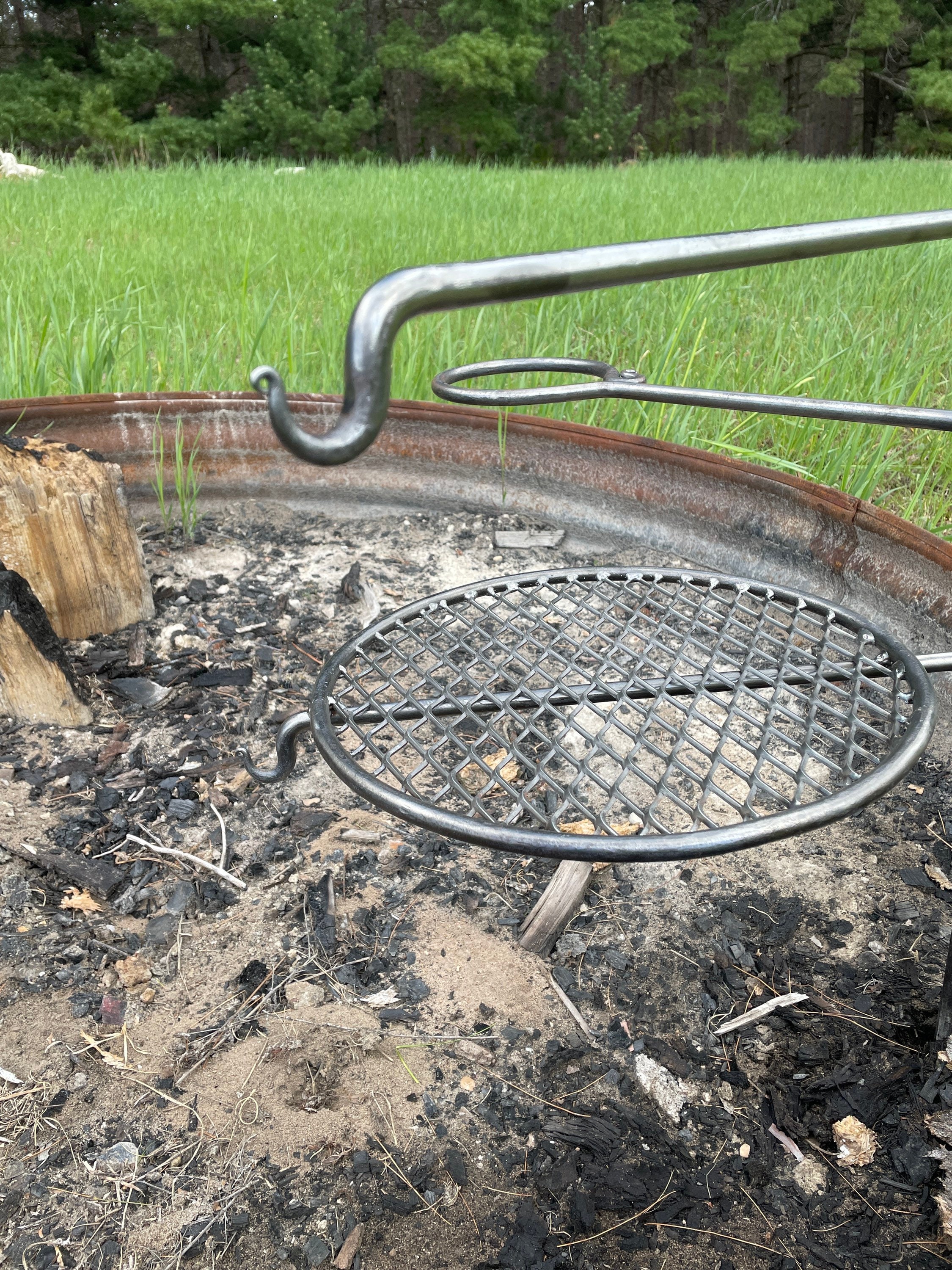 Campfire Stake Grill Hand Forged. Dutch Oven Not Included - Etsy