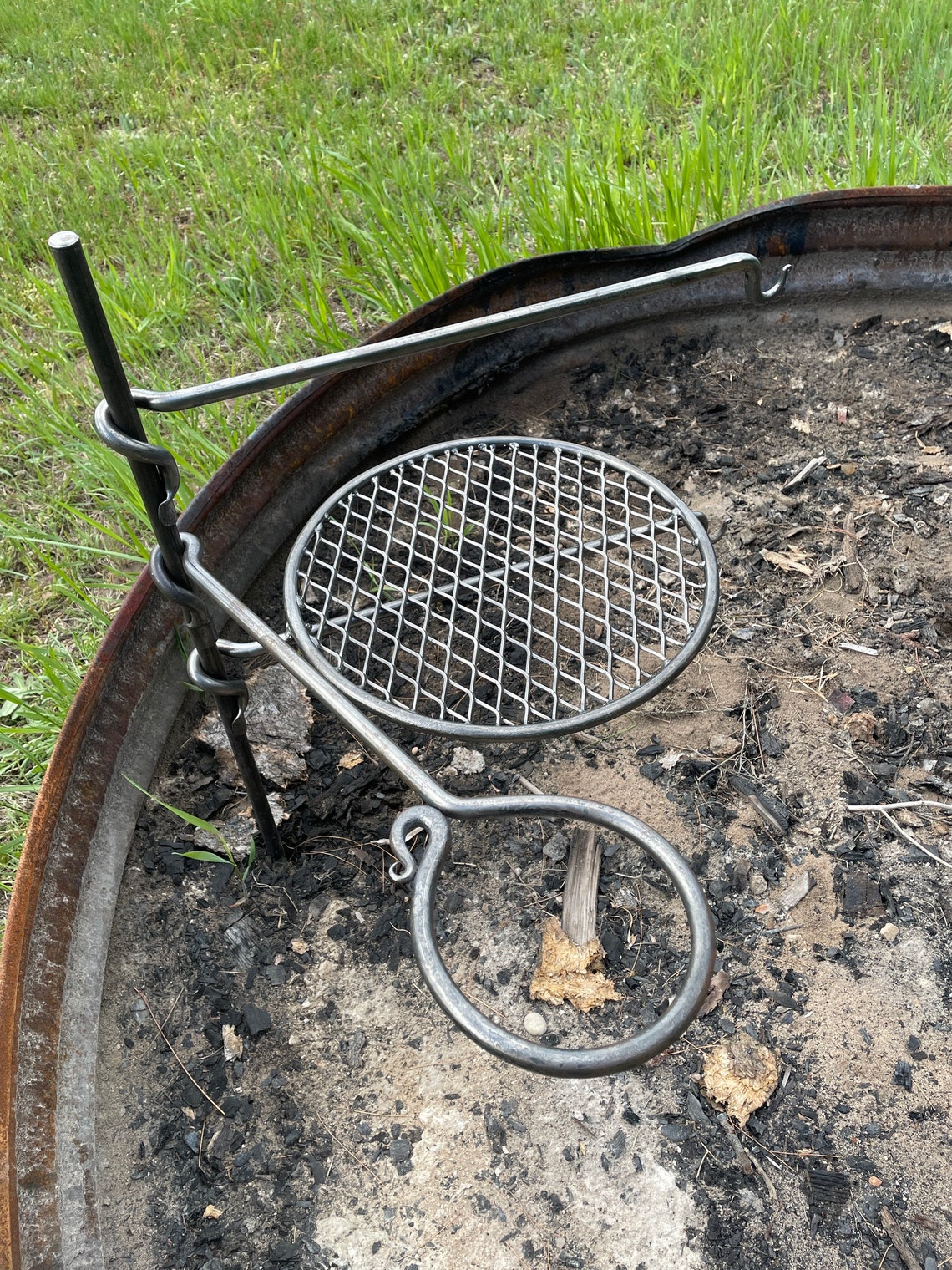 Campfire Stake Grill Hand Forged. Dutch Oven Not Included - Etsy