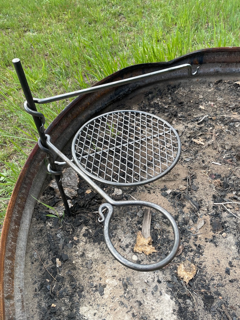 Campfire Stake Grill, Hand Forged. Dutch Oven Not Included SHIPS FROM ...