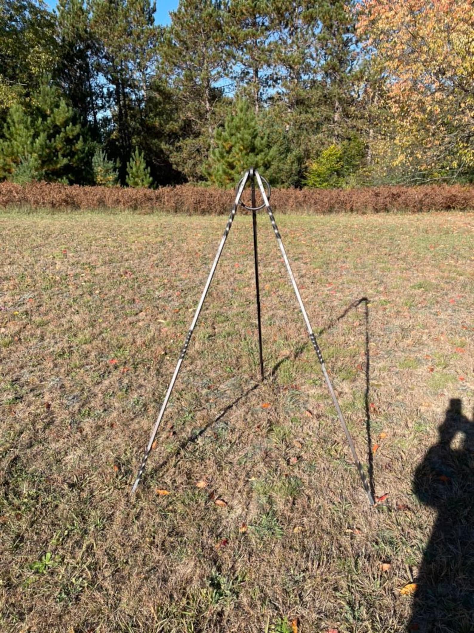 Heavy Duty Campfire Tripod, Hand Forged. SHIPS FROM USA - Etsy