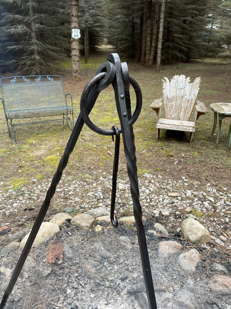 Hand Forged Campfire Tripod. SHIPS FROM USA - Etsy
