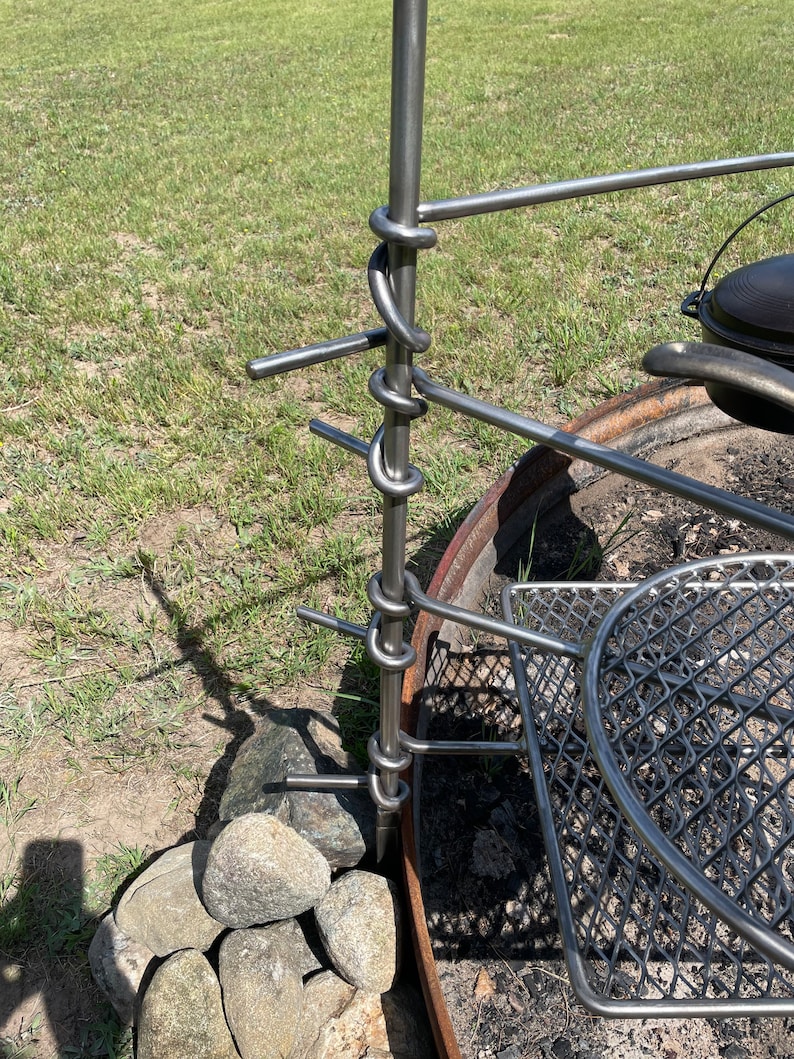 Heavy Duty, Hand Forged, Fire Pit Stake Grill. SHIPS FROM USA - Etsy