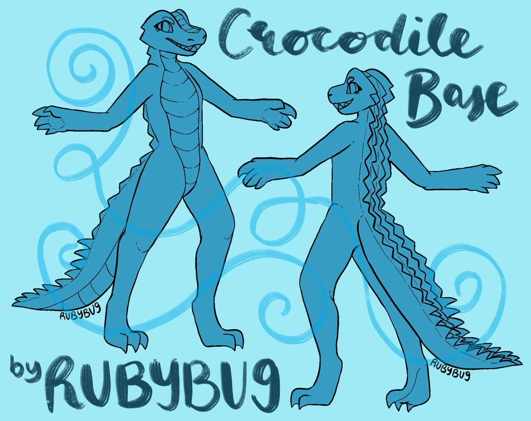 Crocodile Furry Base (P2U Anthro Crocodile Front and Back Base) - Etsy