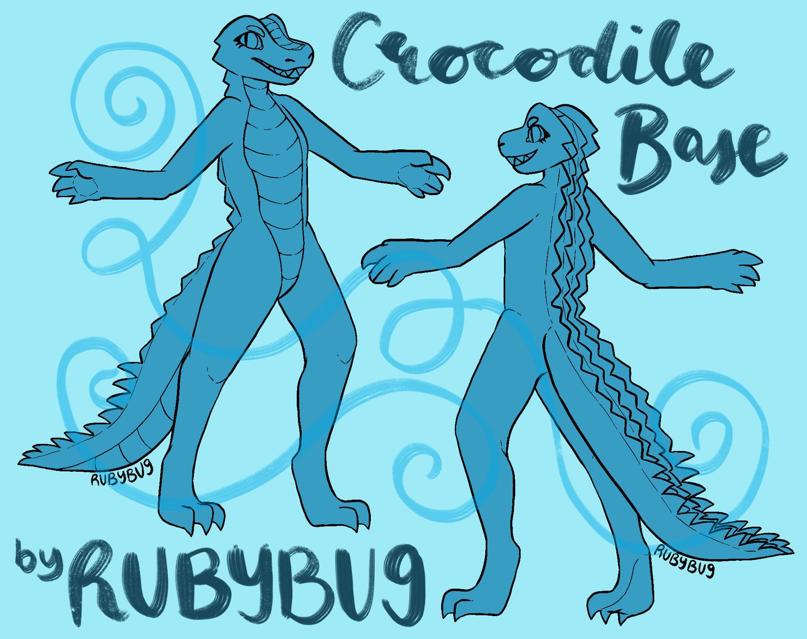 Crocodile Furry Base P2U Anthro Crocodile Front and Back - Etsy