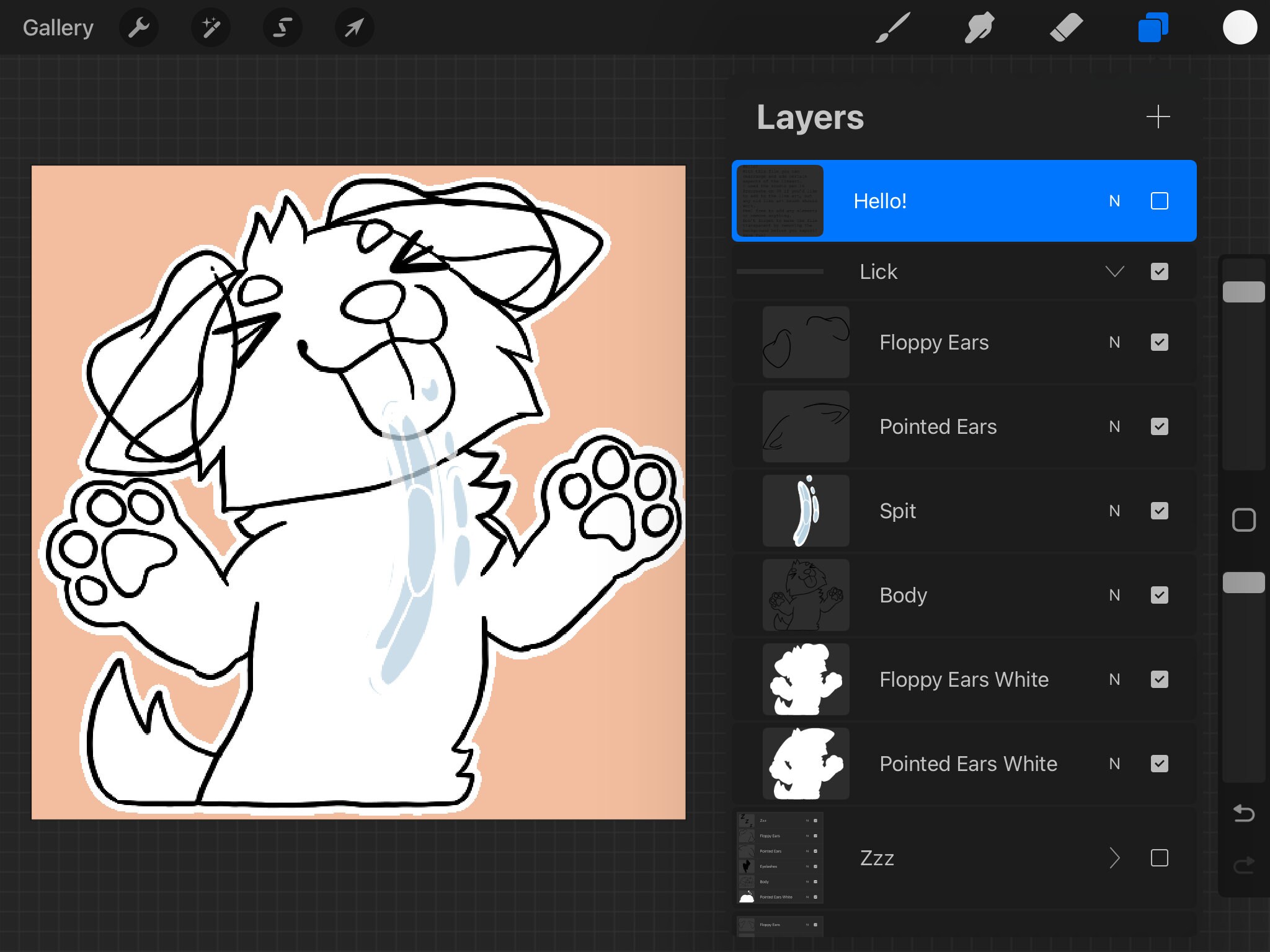 Puppy Telegram Sticker Pack Base Lineart | Etsy