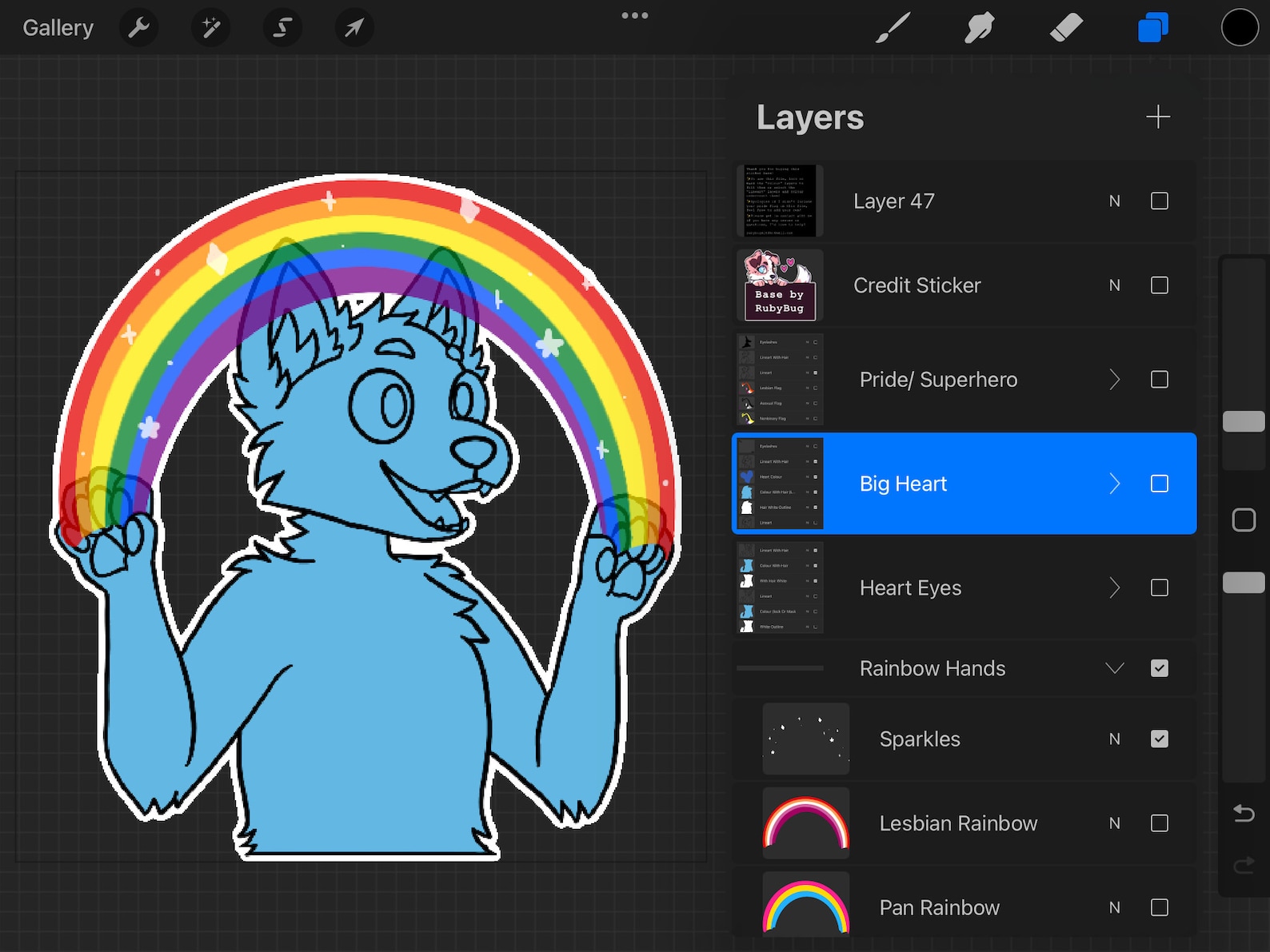 Canine Pride/heart Sticker Bases (telegram/discord Stickers for Dog ...