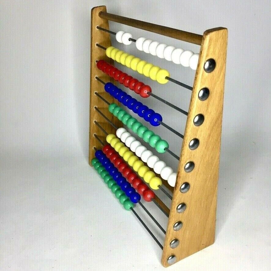 Abacus French Vintage Retro Wooden Table Desk Top Freestanding ...