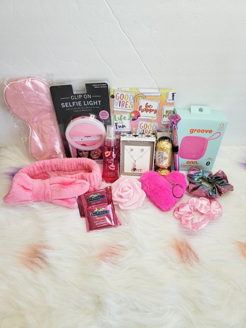 Girls Pink Self-care Gift Box With Accessories and Greeting - Etsy