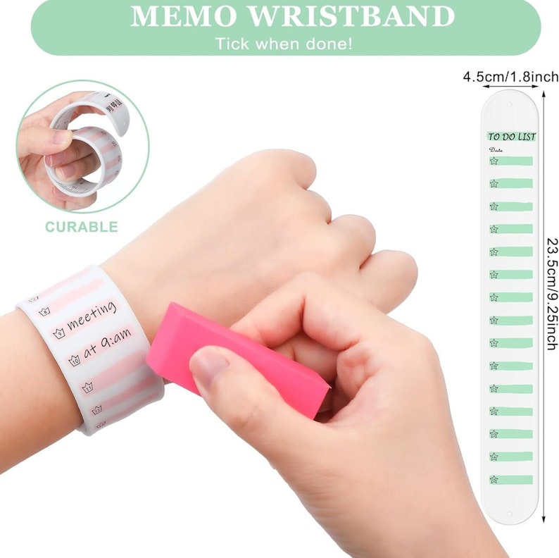 NURSE Silicone Wristband Notepad, Reusable Erasable Silicone Wrist to ...